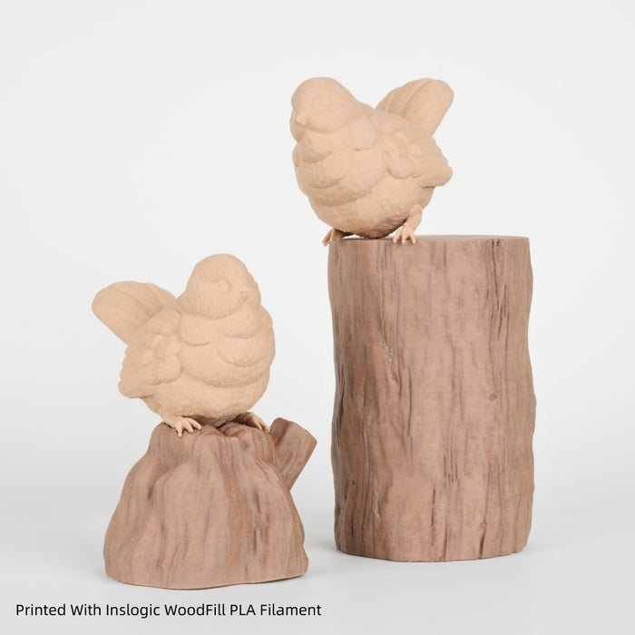 Bird on Tree Stump - Printable Free 3D Model Resource - Inslogic 3D