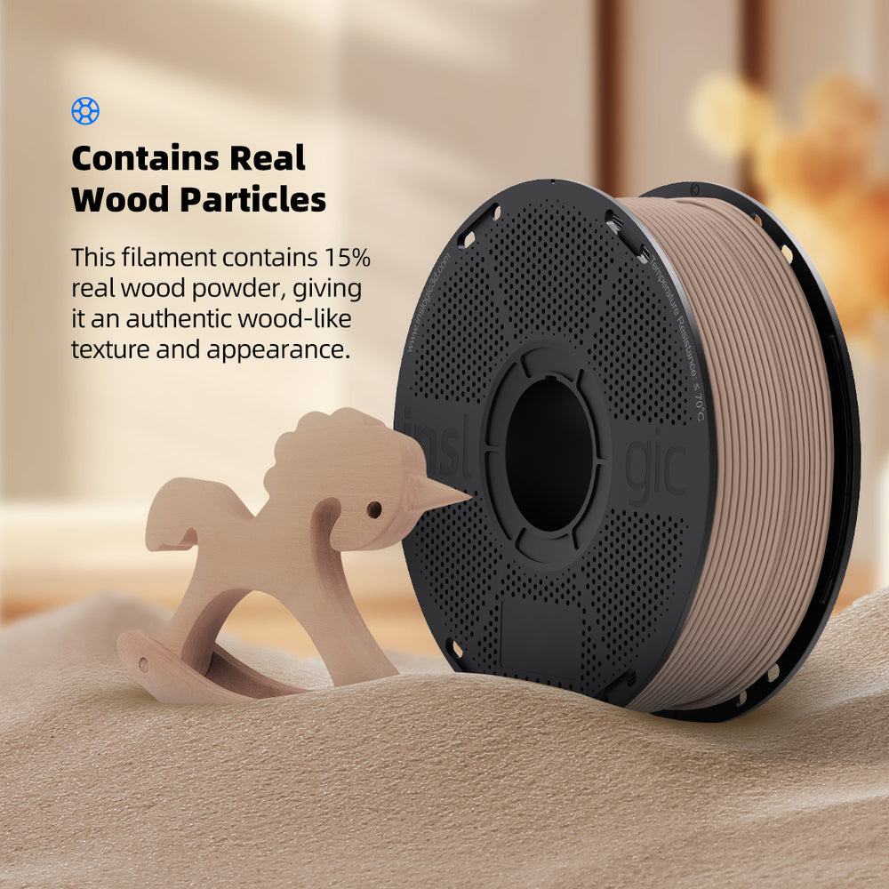 Inslogic WoodFill PLA Filament